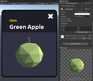 【Unity】3DオブジェクトをUIに表示できる！Render Textureの使い方 | フーシャ の Unity勉強部屋